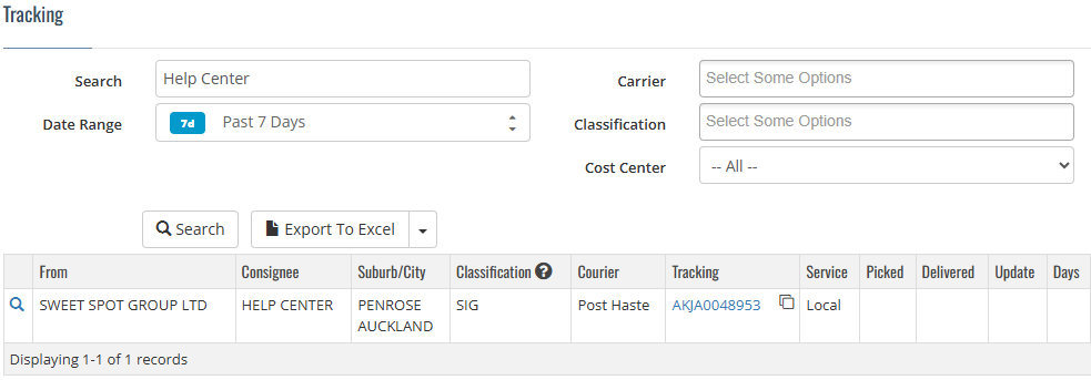 Tracking & History / Tracking Emails – Help Centre