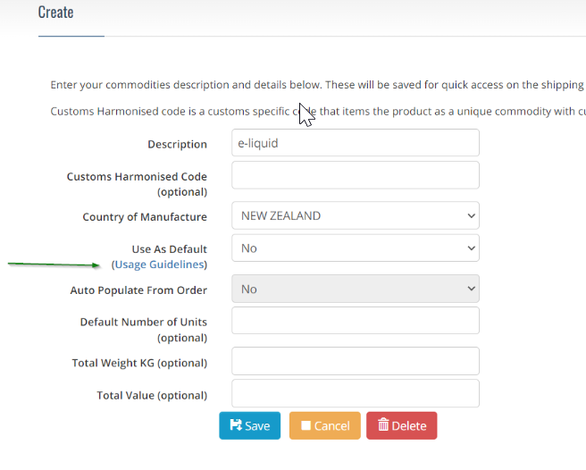 Commodities Automatic Mapping – Help Centre