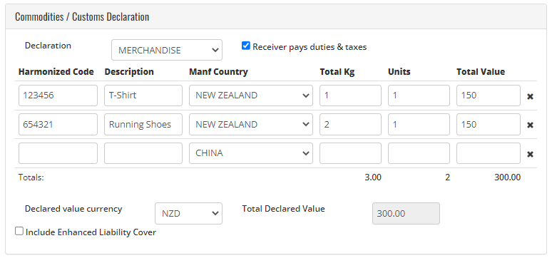 Customs Declaration – Help Centre